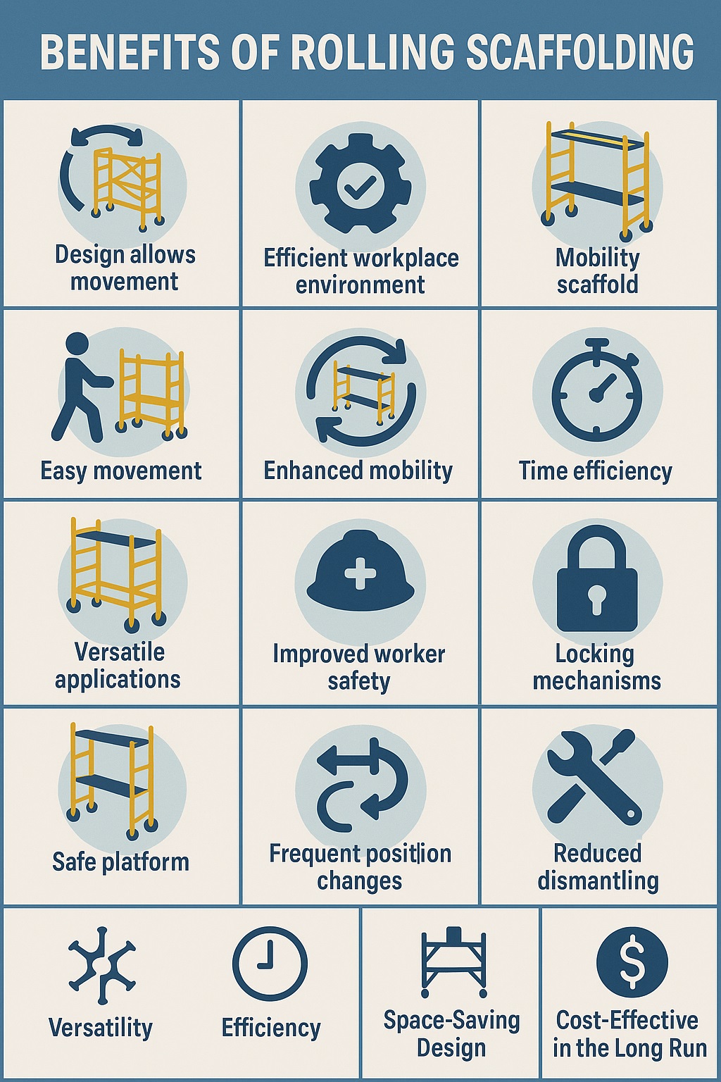 Rolling Scaffolding: Uses, Parts, Benefits - SCAXA