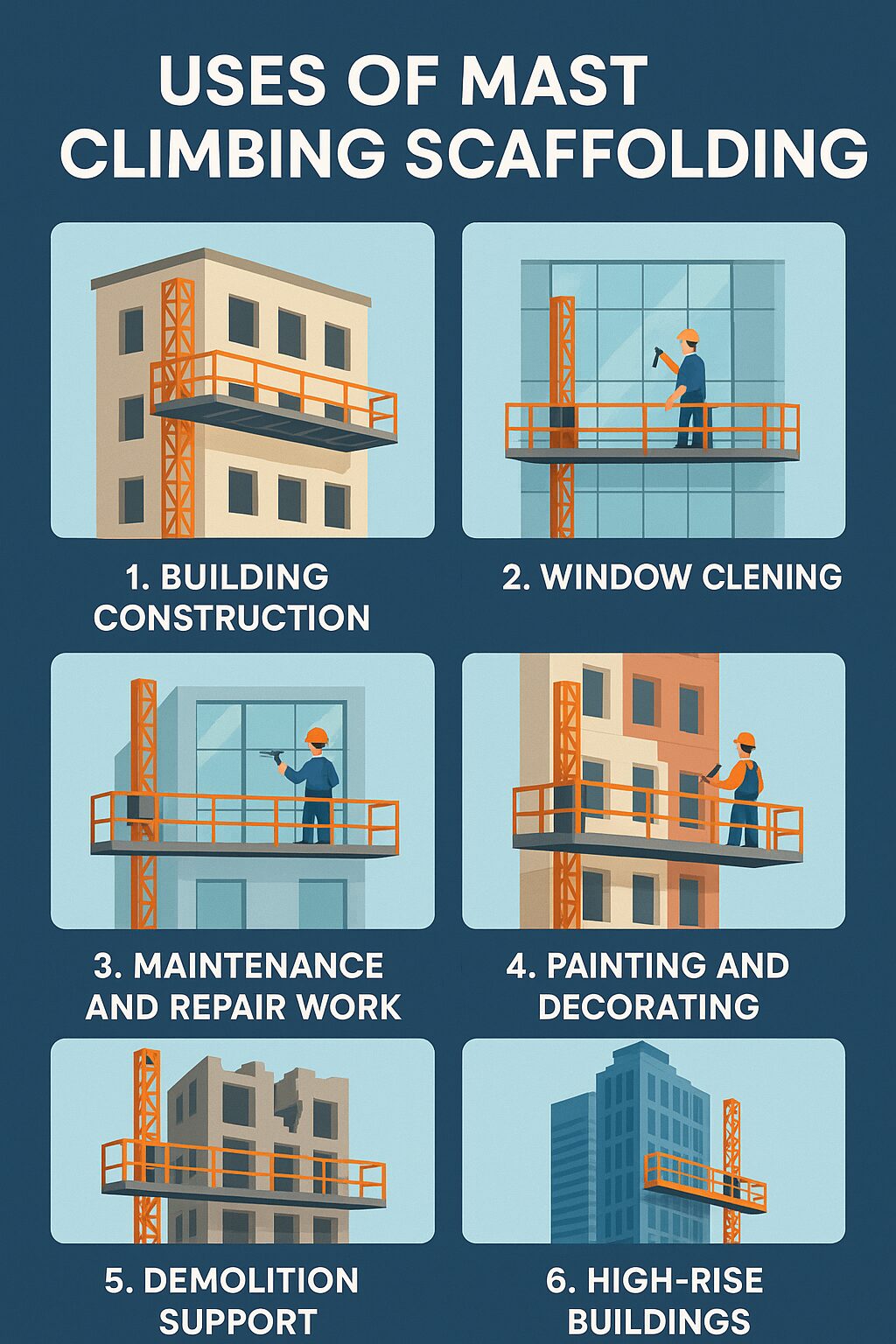 Mast Climbing Scaffolding: Advantages, Disadvantages and Uses - SCAXA